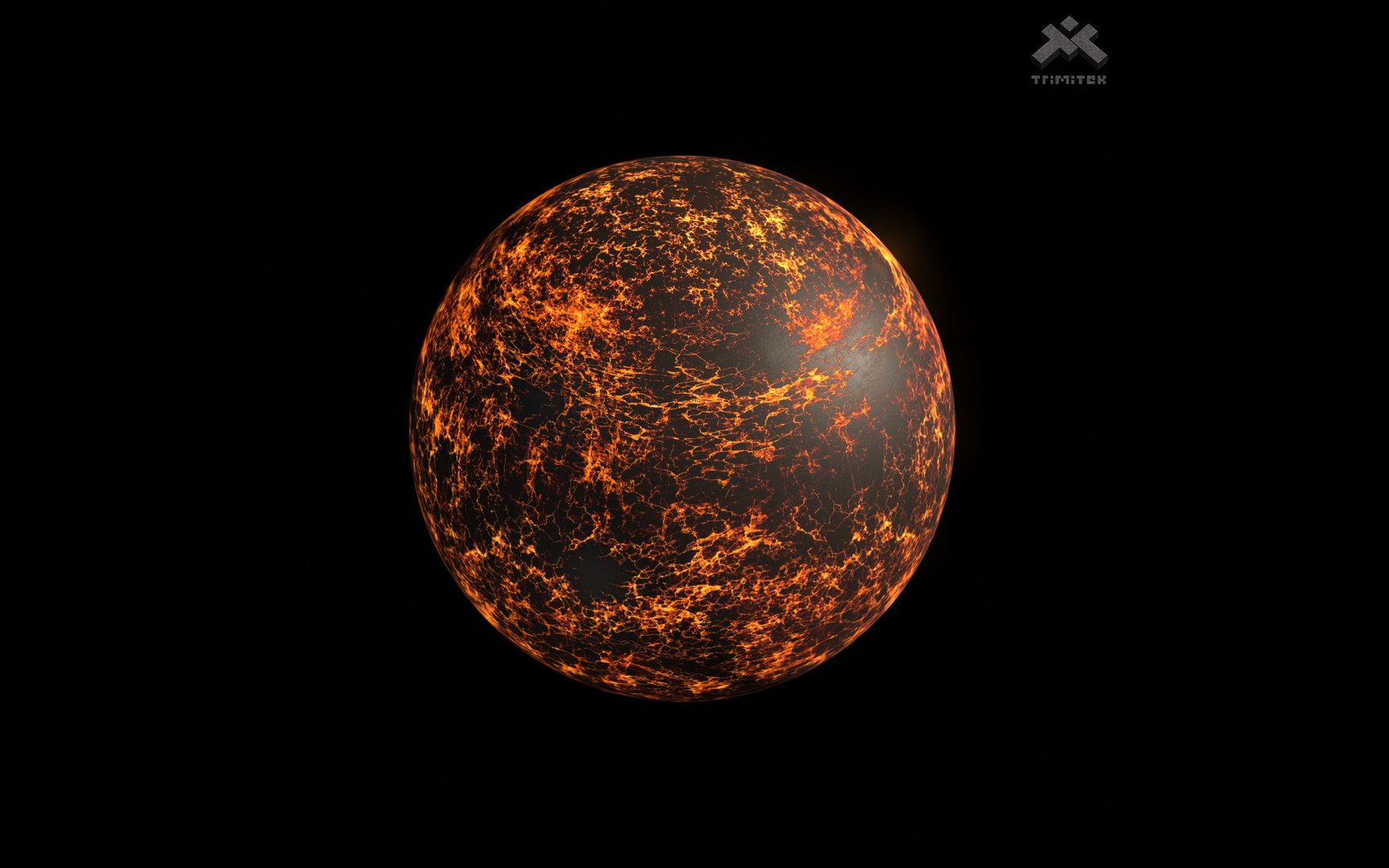 3D Model Lava Planet 01 - 8k PBR - Metal And Gloss Versions - TurboSquid 2180306