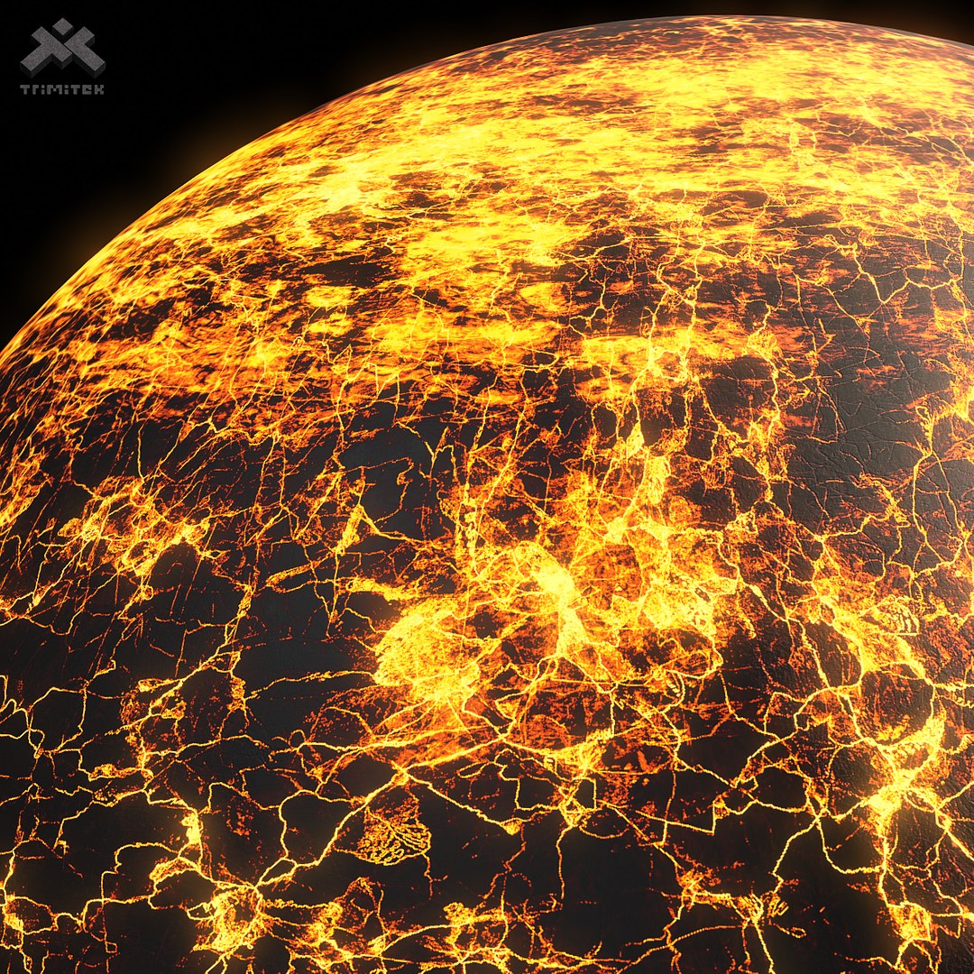 3D Model Lava Planet 01 - 8k PBR - Metal And Gloss Versions - TurboSquid 2180306