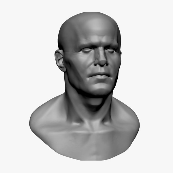 Male head 3D model - TurboSquid 1641627