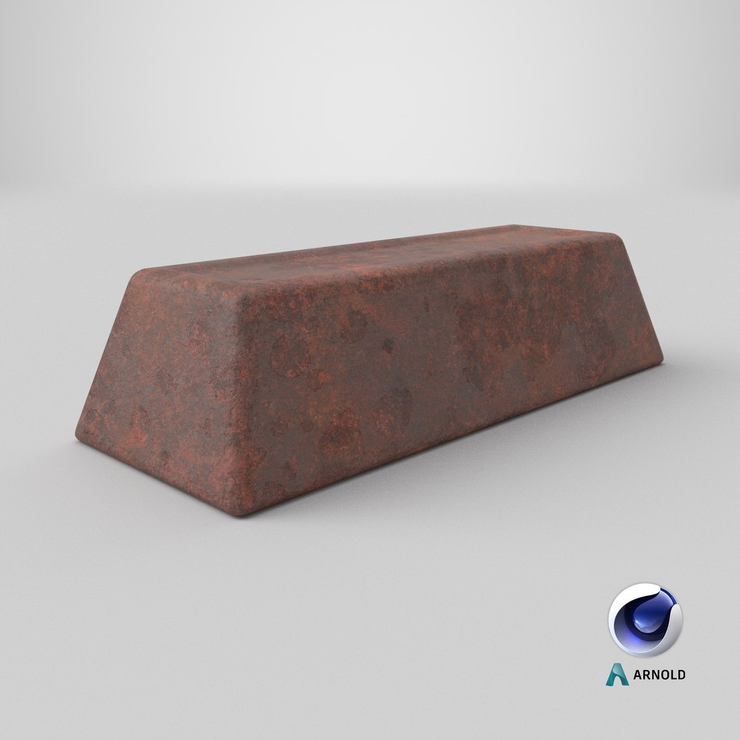 3D Model Rusty Ingot - TurboSquid 2483177