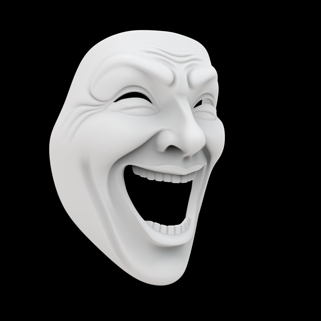 Laughing Mask 3D Print Model Expression Of Joy 3D - TurboSquid 2487297