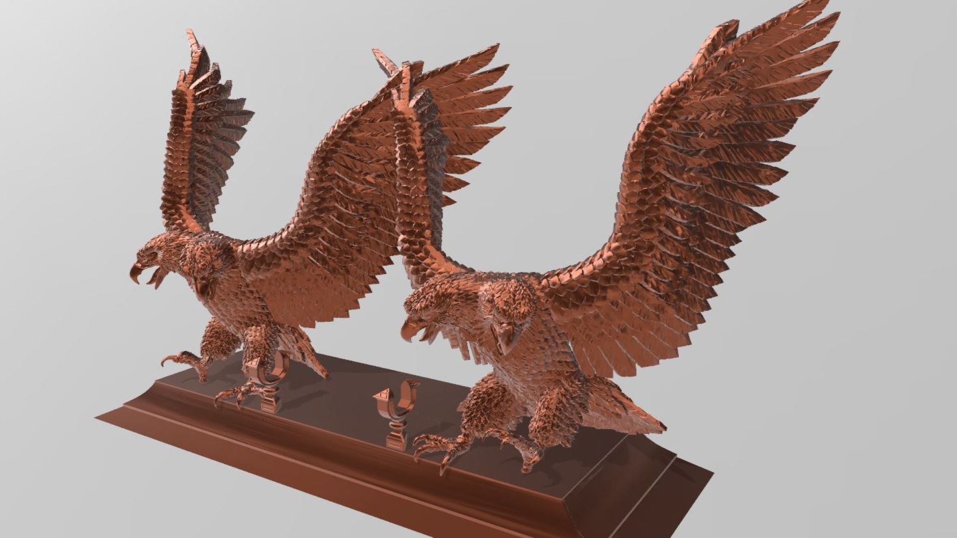 Double Headed Eagle Desk Pen Holder 3D Model - TurboSquid 2031131