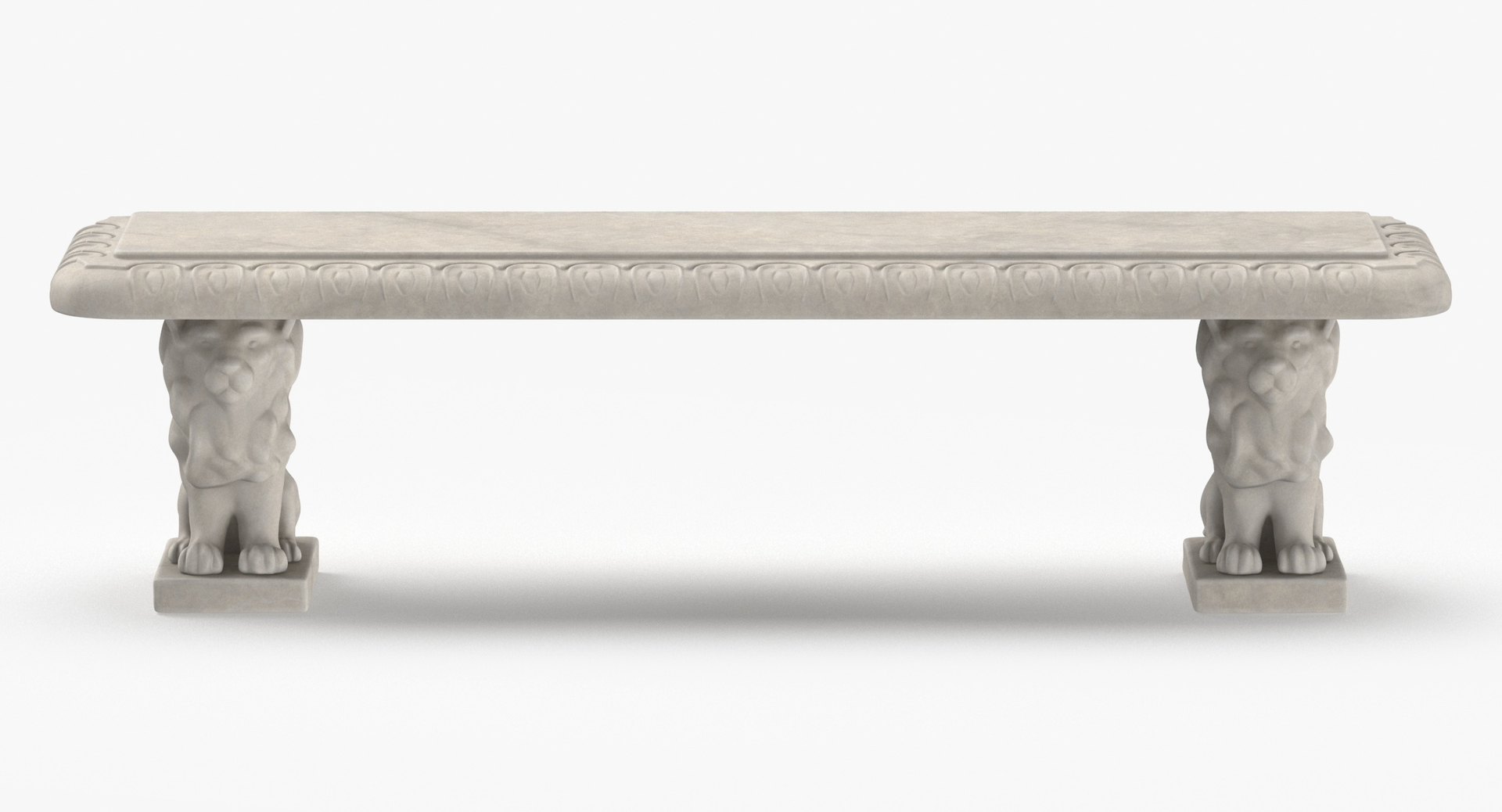 3D Roman Marble Lion Bench Small 01 - TurboSquid 2186314