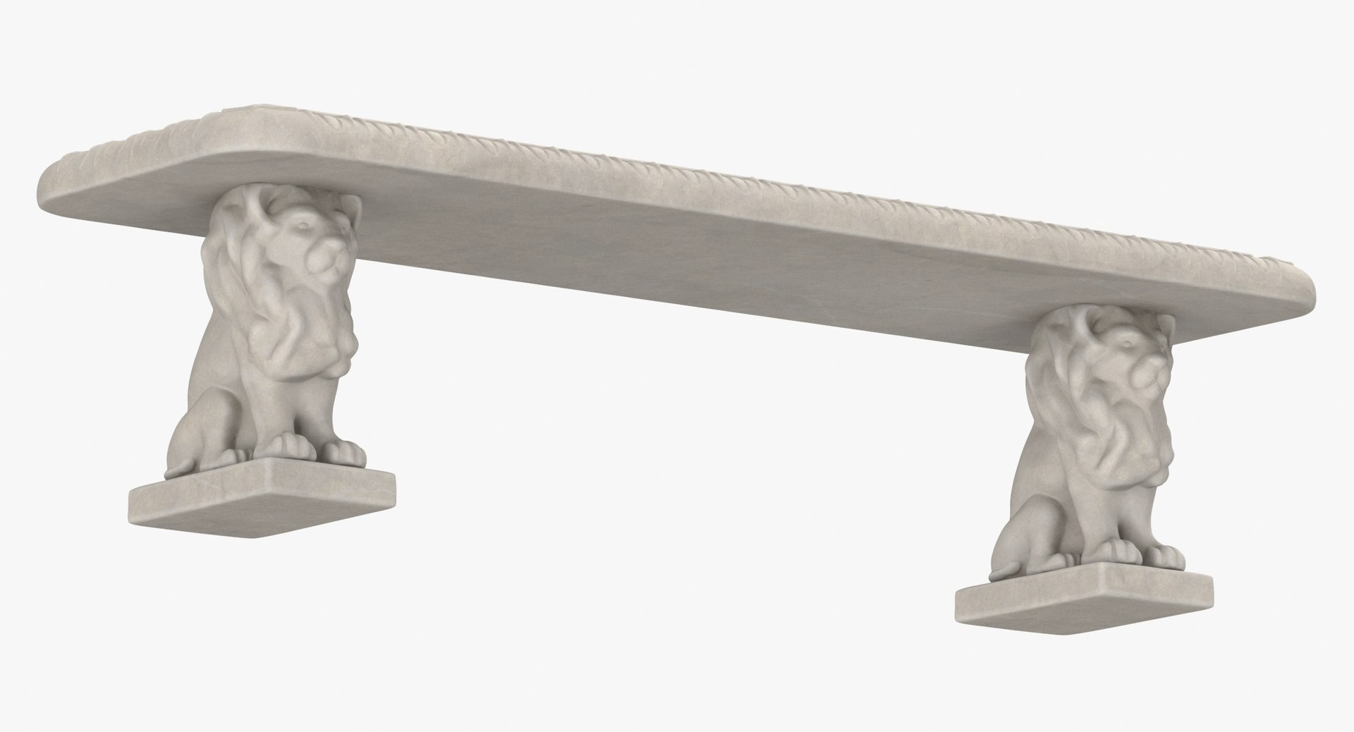 3D Roman Marble Lion Bench Small 01 - TurboSquid 2186314