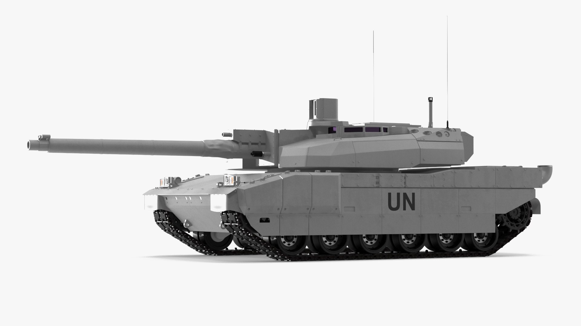 3d model tank amx-56 leclerc united nations
