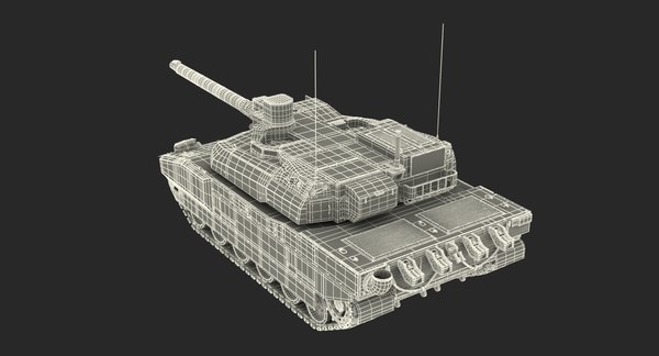 3d model tank amx-56 leclerc united nations