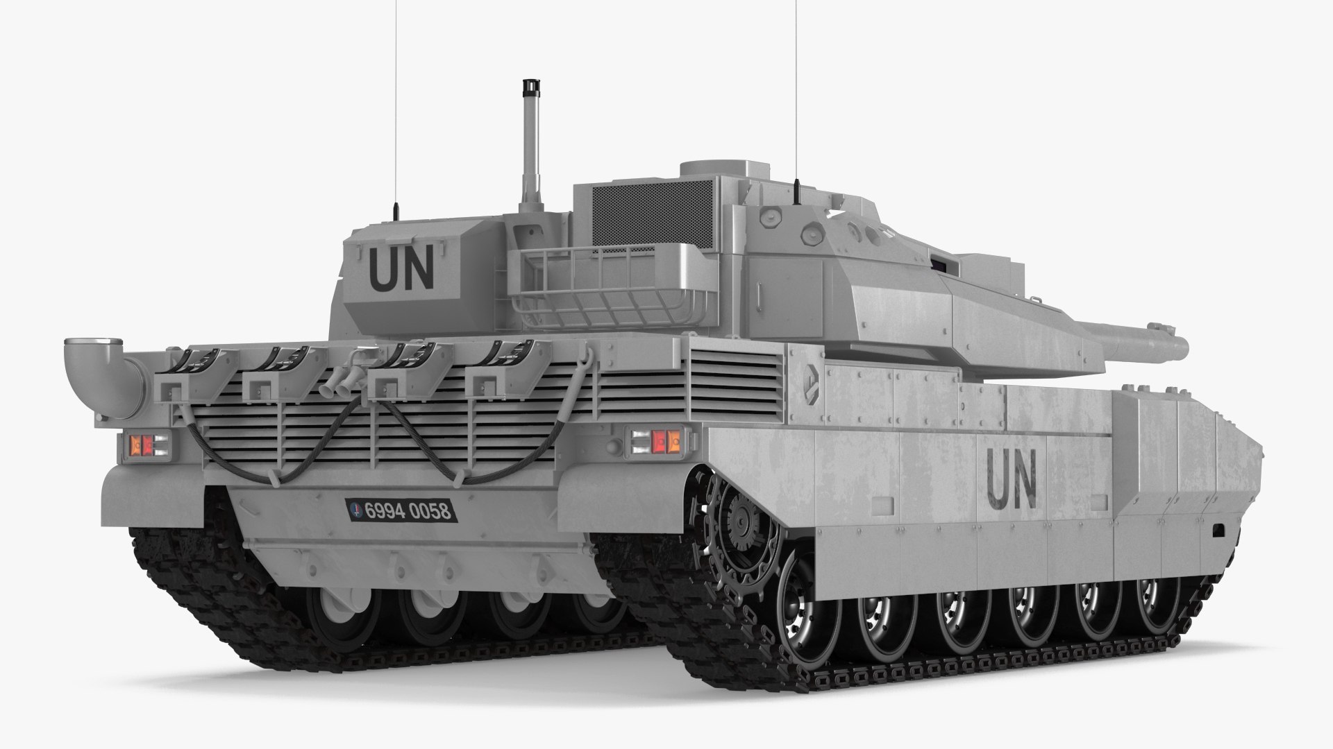 3d model tank amx-56 leclerc united nations