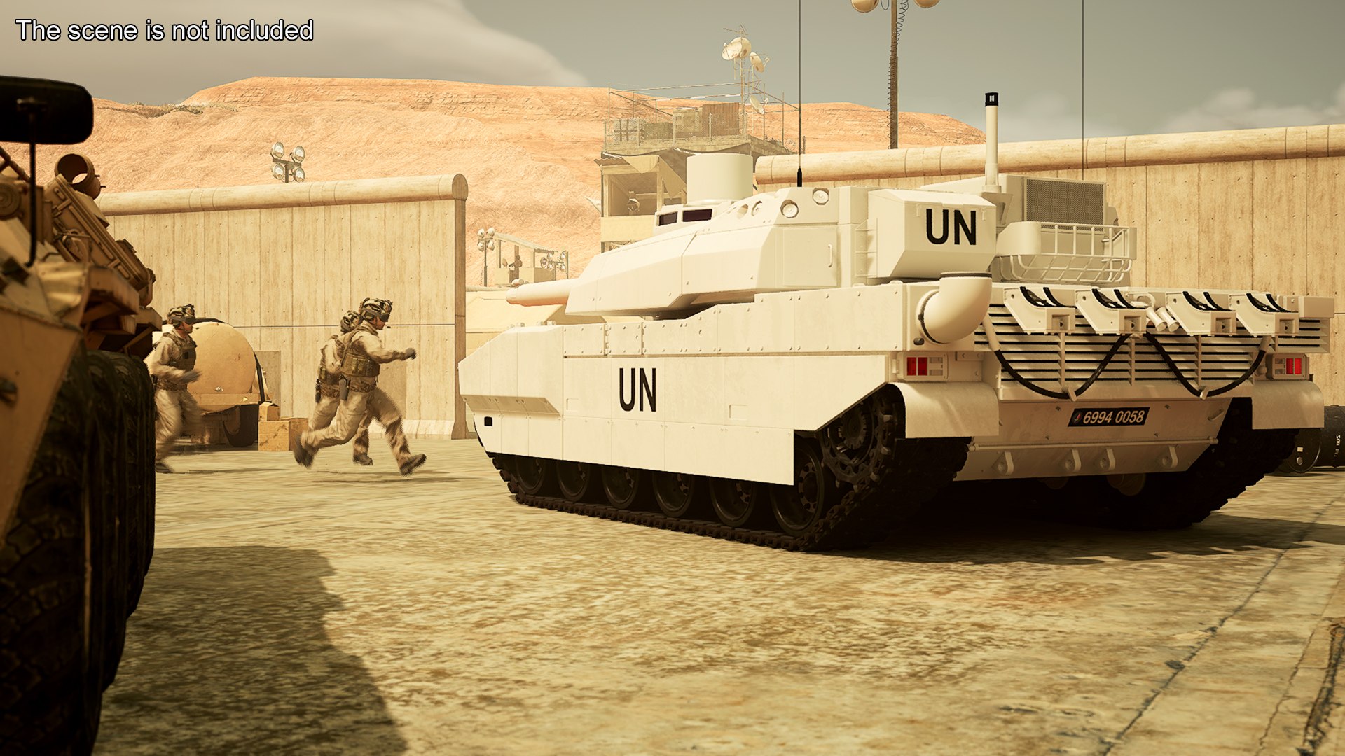 3d model tank amx-56 leclerc united nations