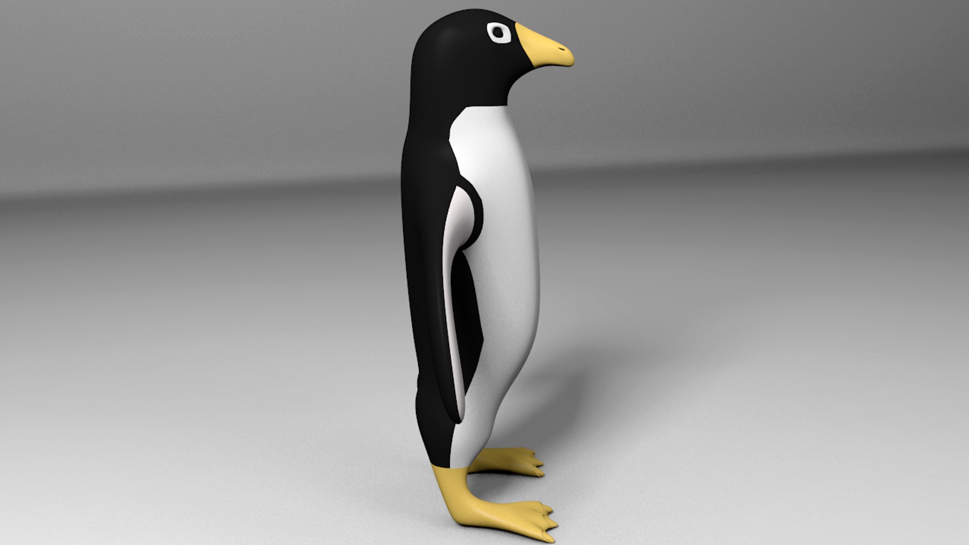 d cartoon penguin 3d model