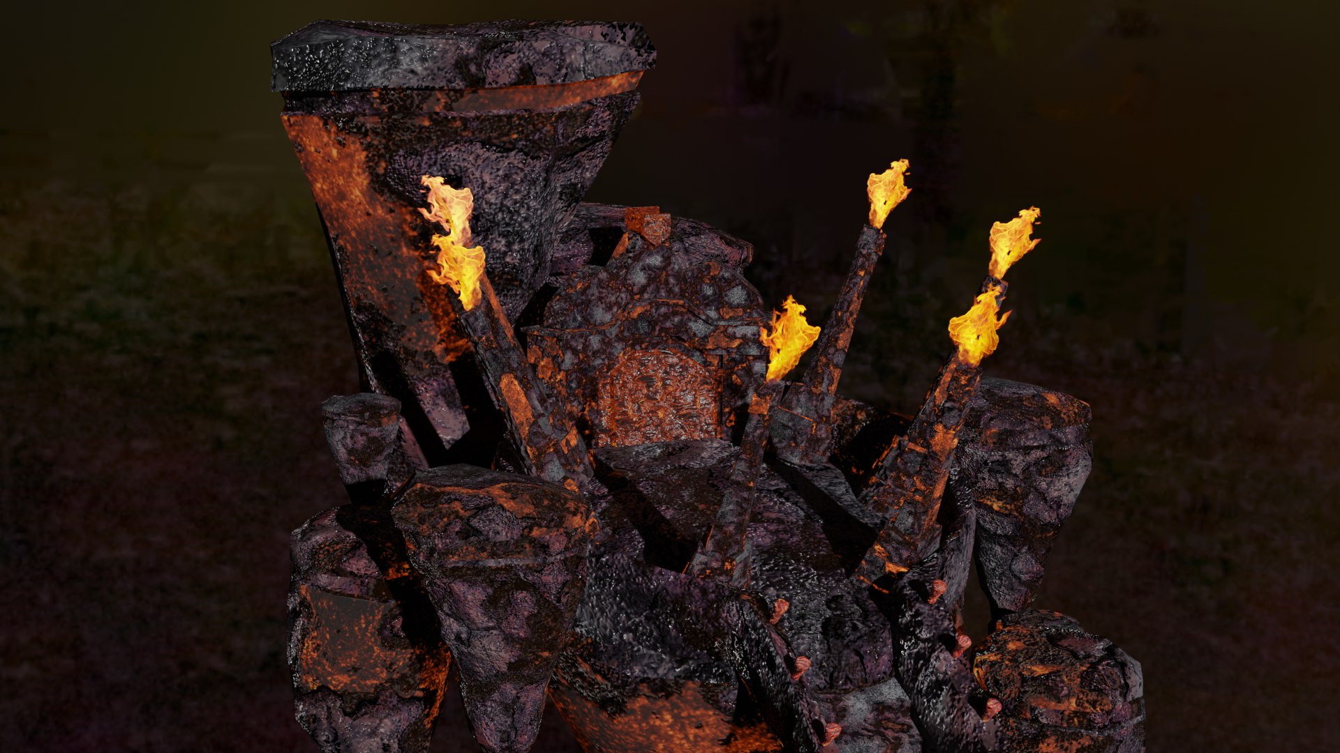 3D Fiery Valley Game Ready Low Poly model - TurboSquid 1946944
