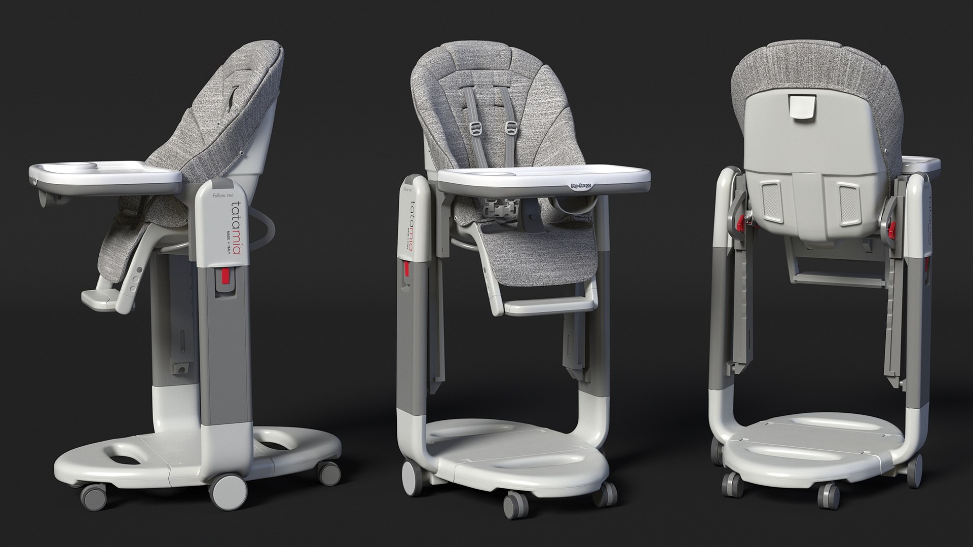 Tatamia High Chair Vertical Grey Rigged 3D - TurboSquid 2166932