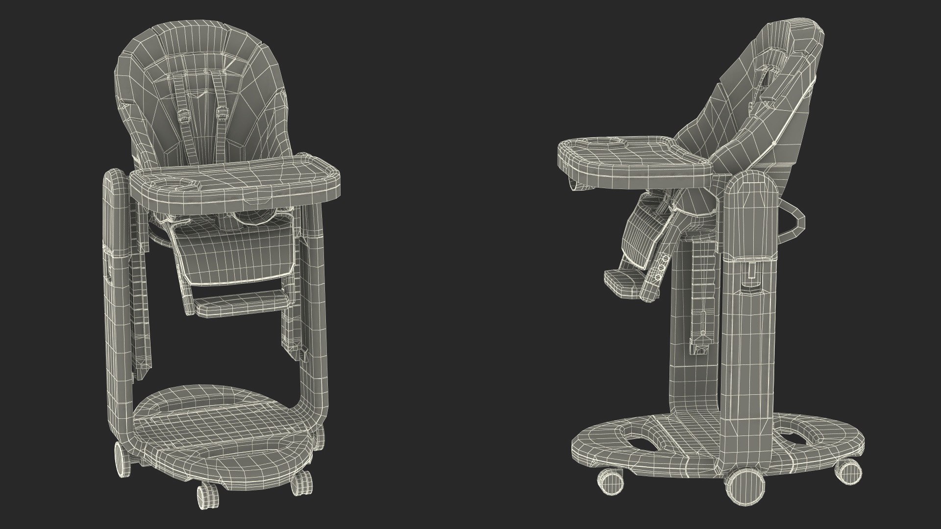 Tatamia High Chair Vertical Grey Rigged 3D - TurboSquid 2166932