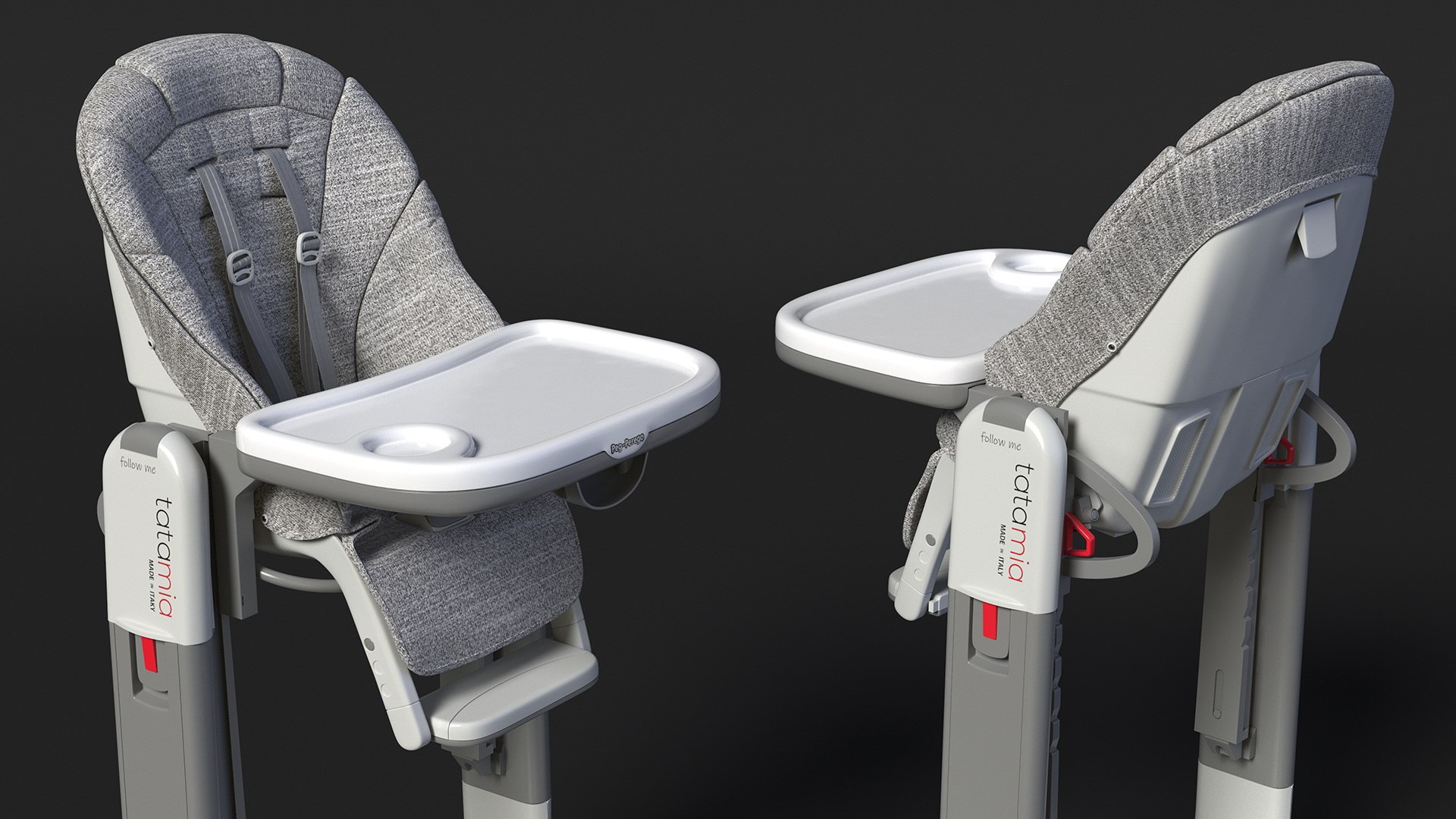 Tatamia High Chair Vertical Grey Rigged 3D - TurboSquid 2166932