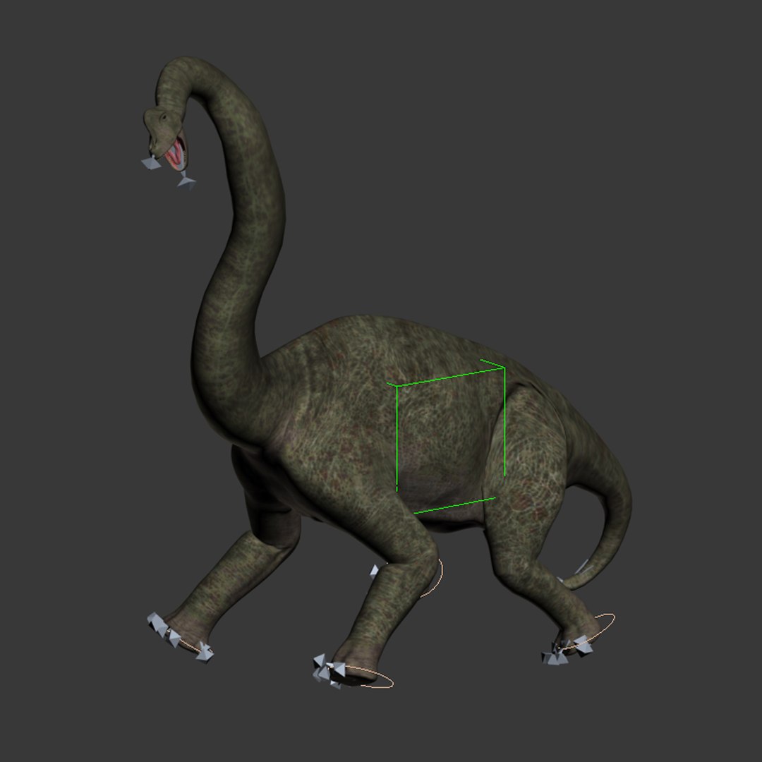 3ds Max Brachiosaurus Dinosaur Din00