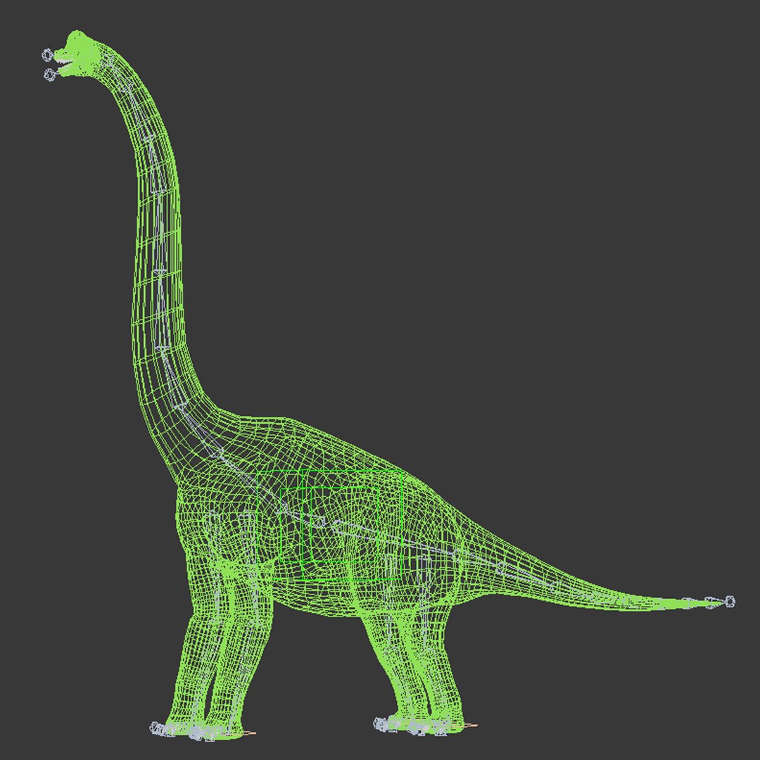 3ds Max Brachiosaurus Dinosaur Din00