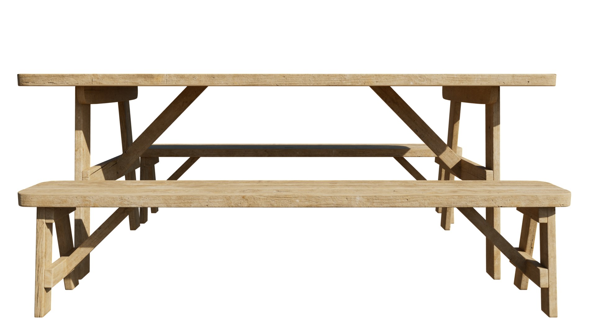 3D Picknick Table - TurboSquid 2414633