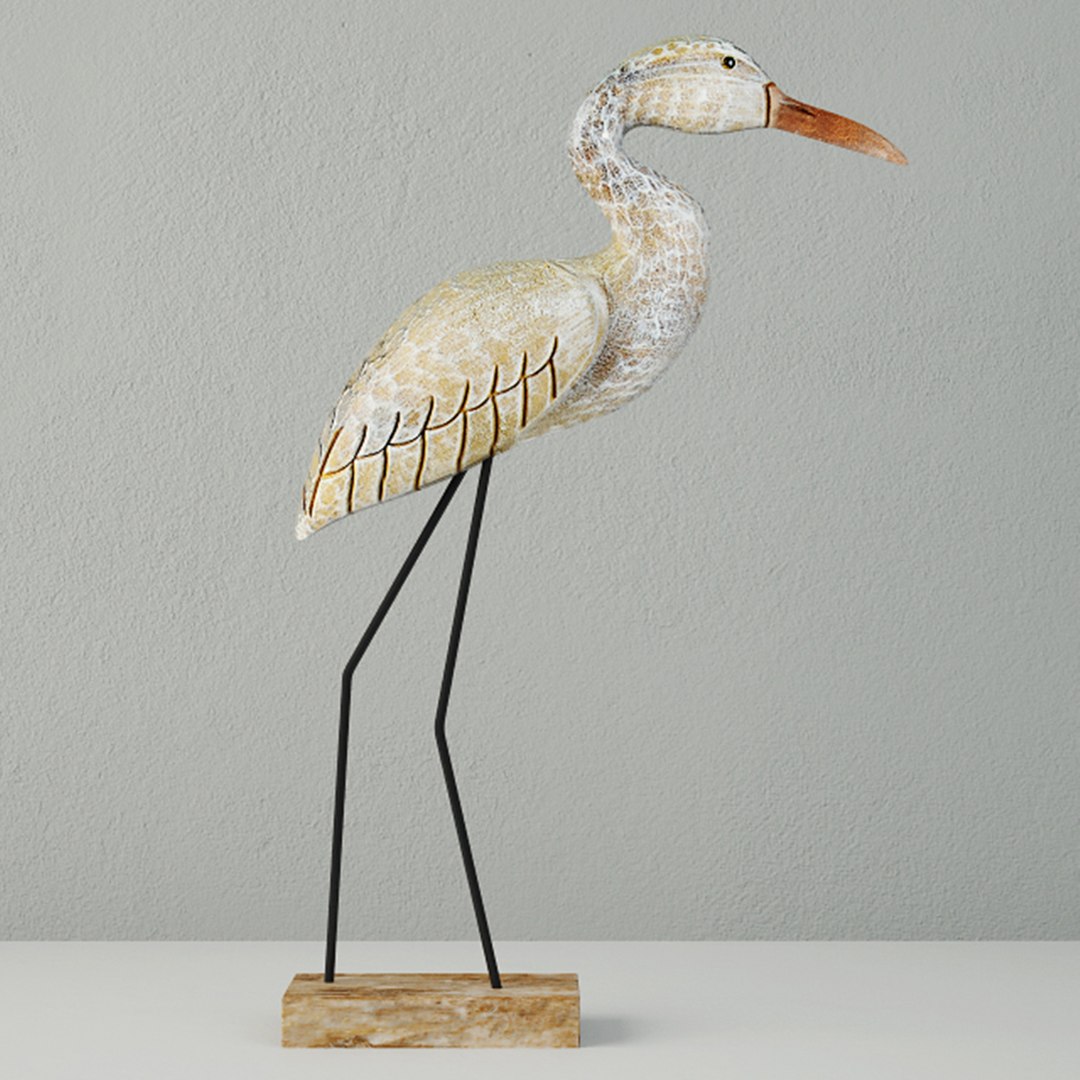 Small egret statue 3D model - TurboSquid 1201620