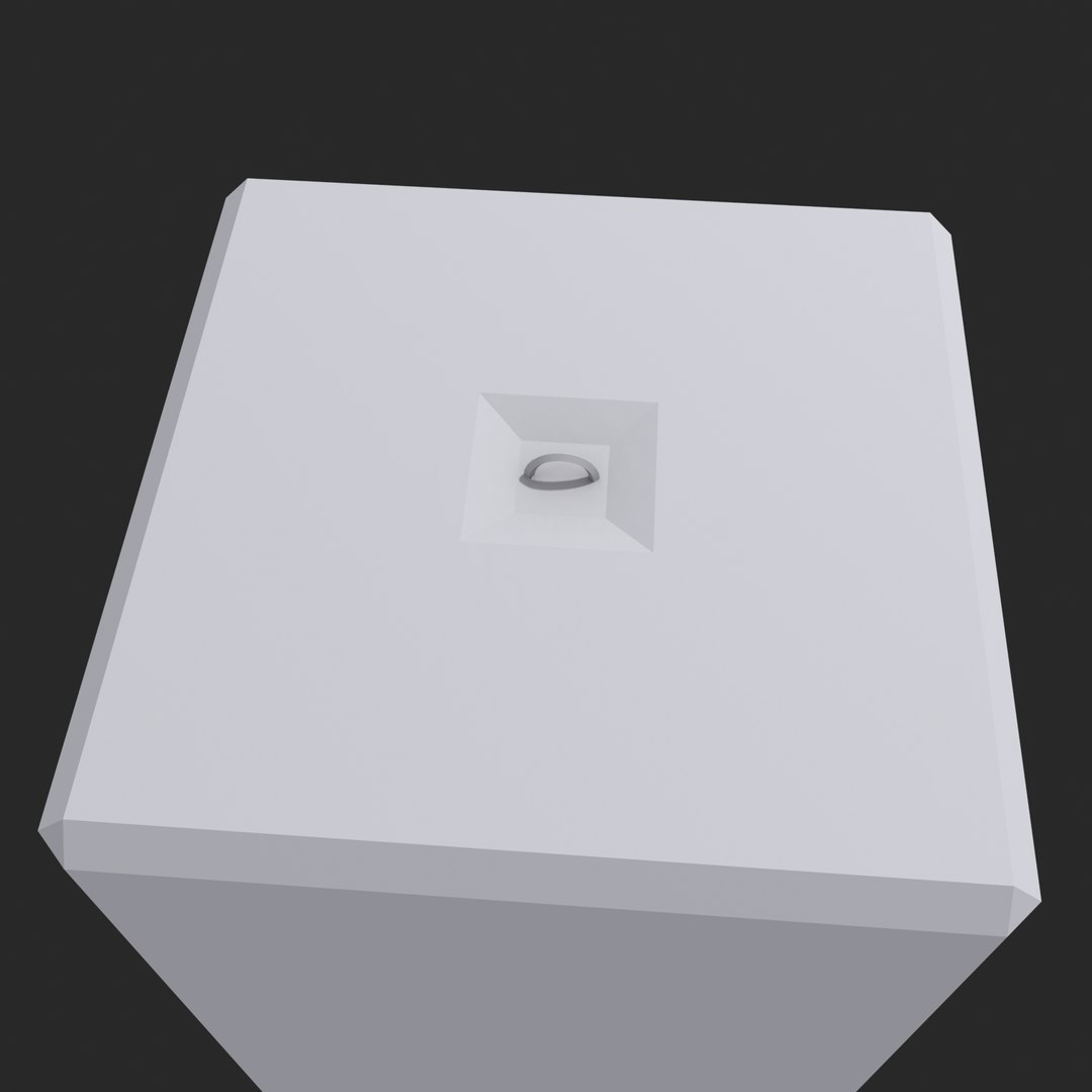 3d Square Concrete Block
