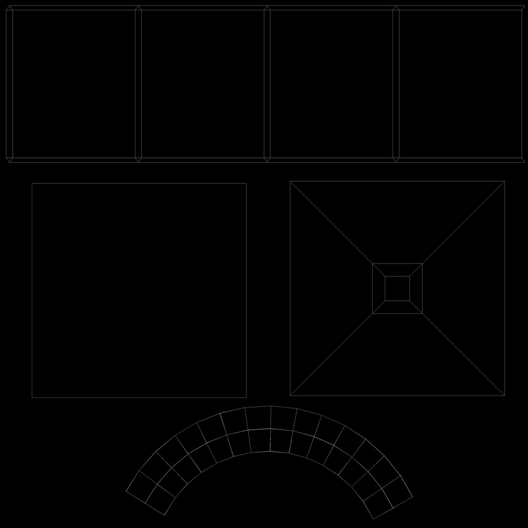 3d Square Concrete Block