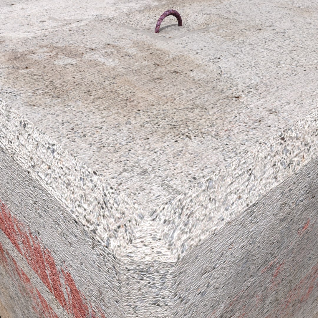 3d Square Concrete Block