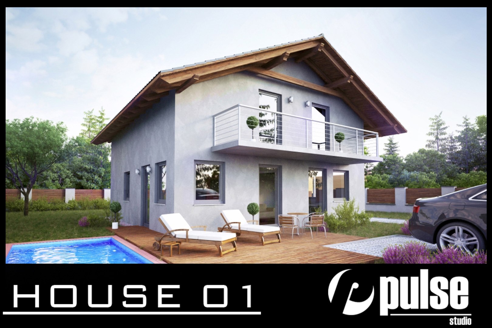 9 Family House 3d Model