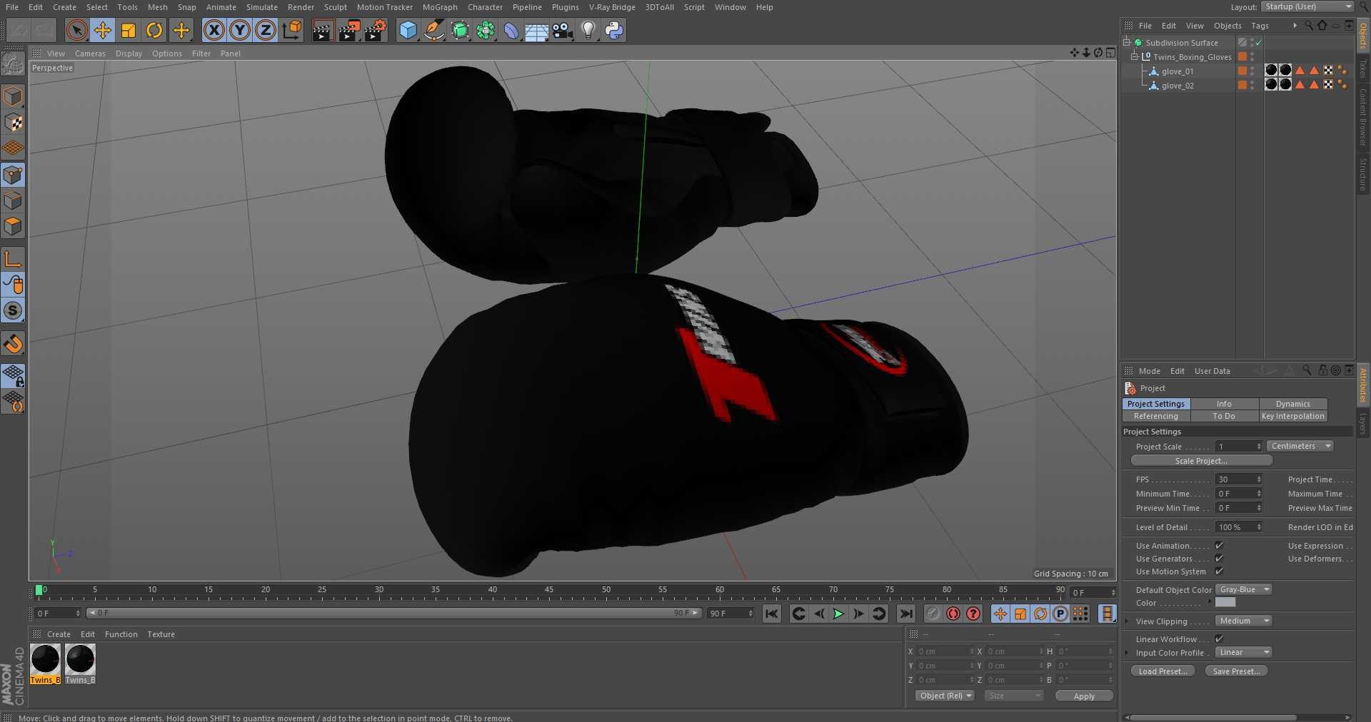 Twins Boxing Gloves 3D model - TurboSquid 2159342