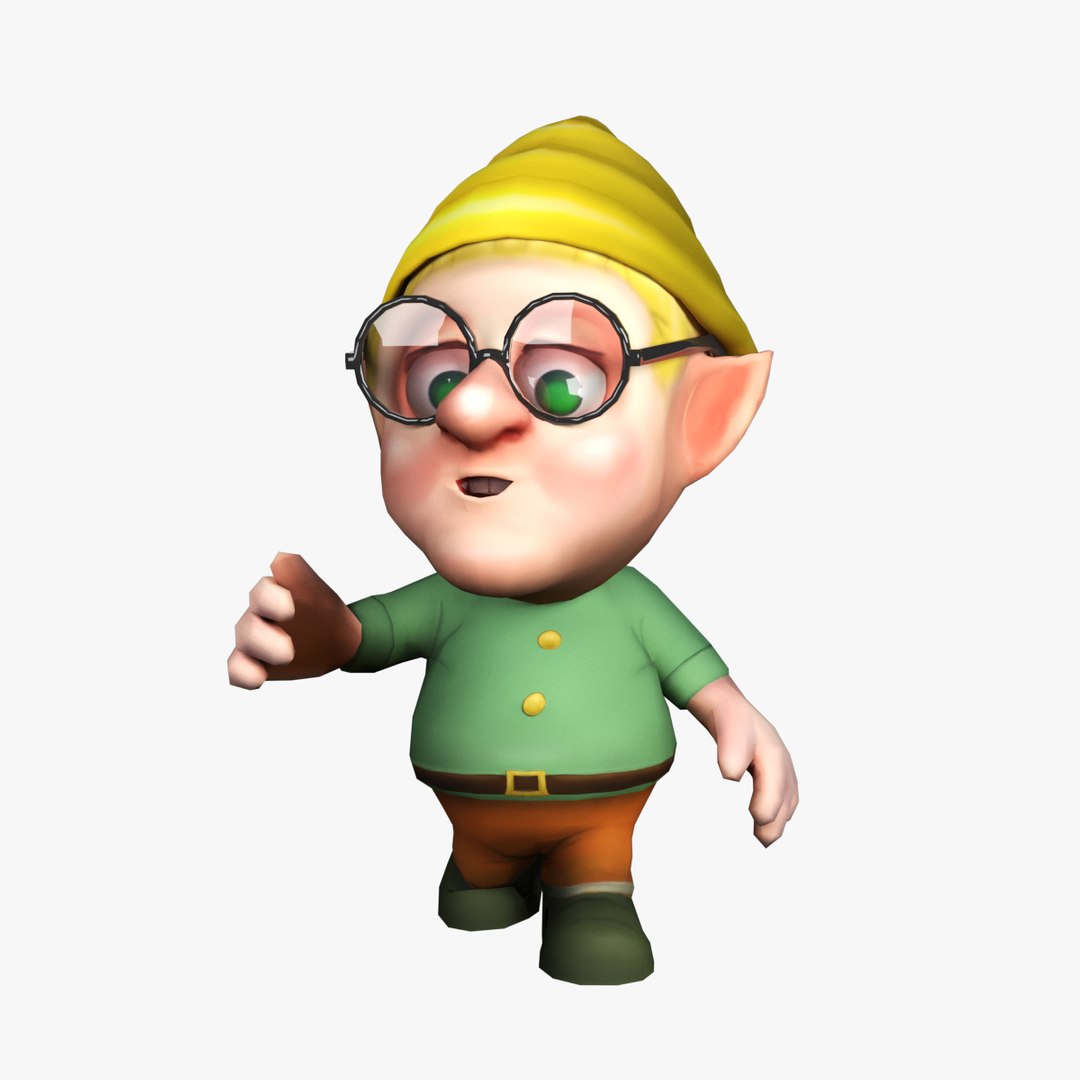 Dwarf with glasses 3D model - TurboSquid 1953255