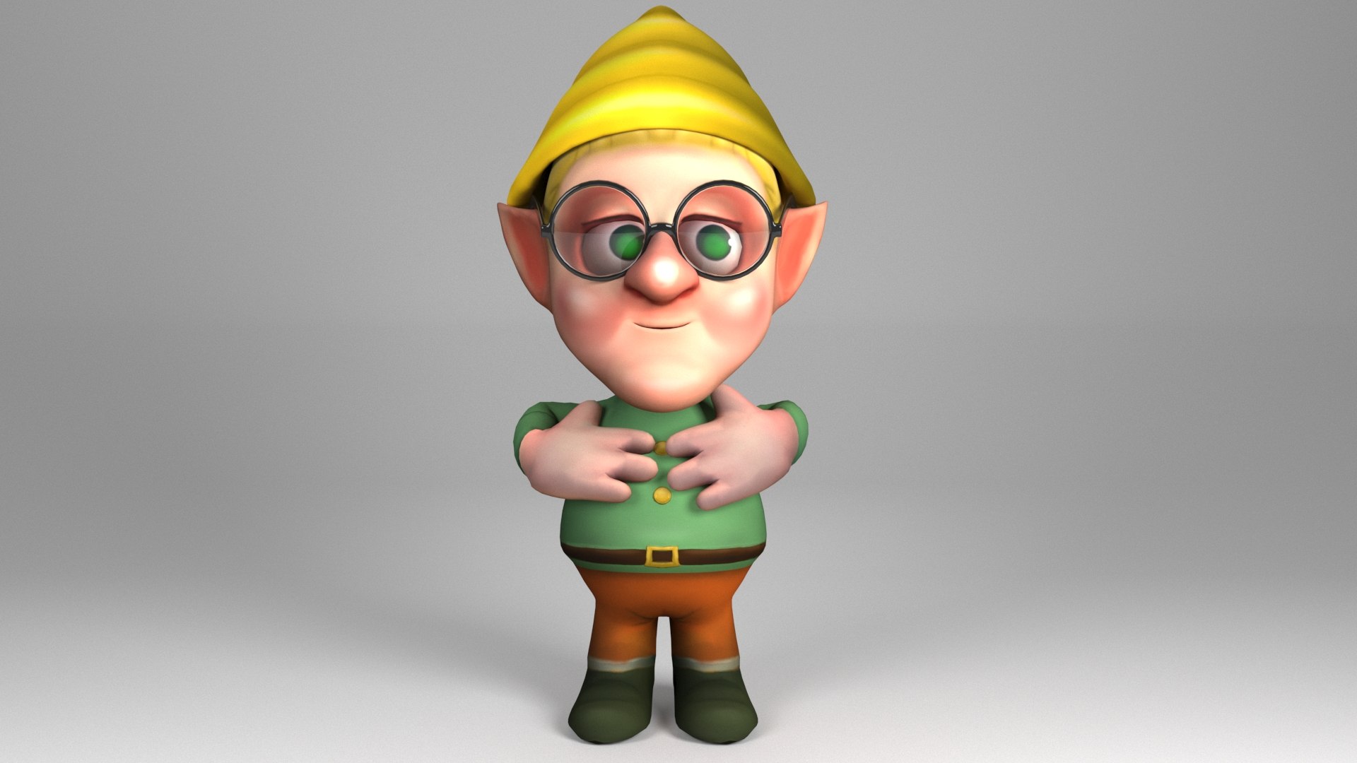 Dwarf with glasses 3D model - TurboSquid 1953255