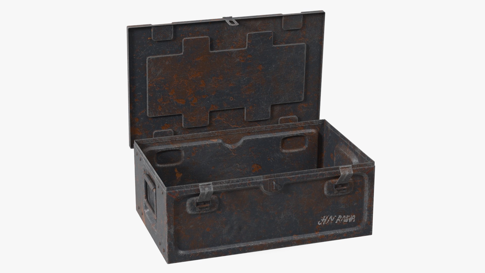 Ammunition Old Metal Box Open 3D Model - TurboSquid 2062013