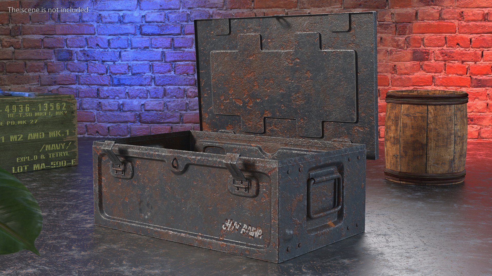 Ammunition Old Metal Box Open 3D Model - TurboSquid 2062013
