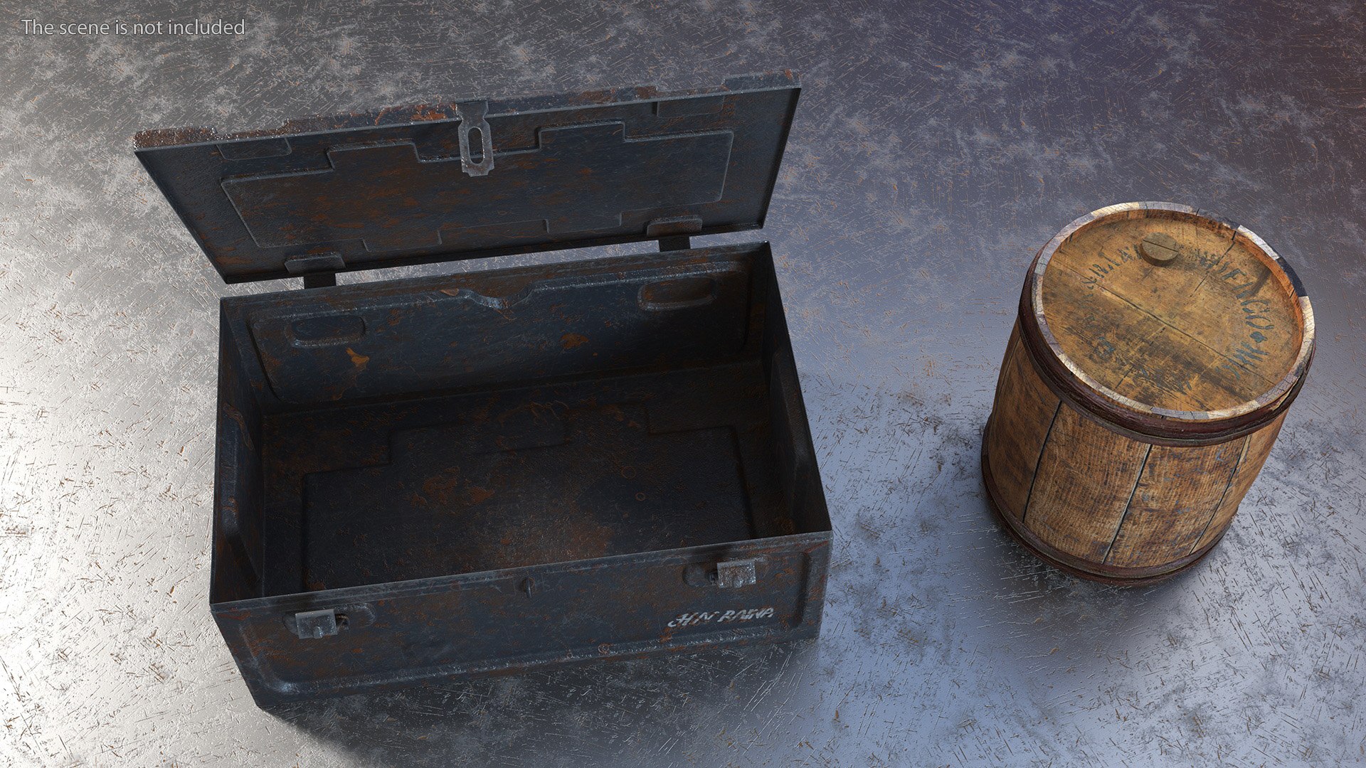 Ammunition Old Metal Box Open 3D Model - TurboSquid 2062013