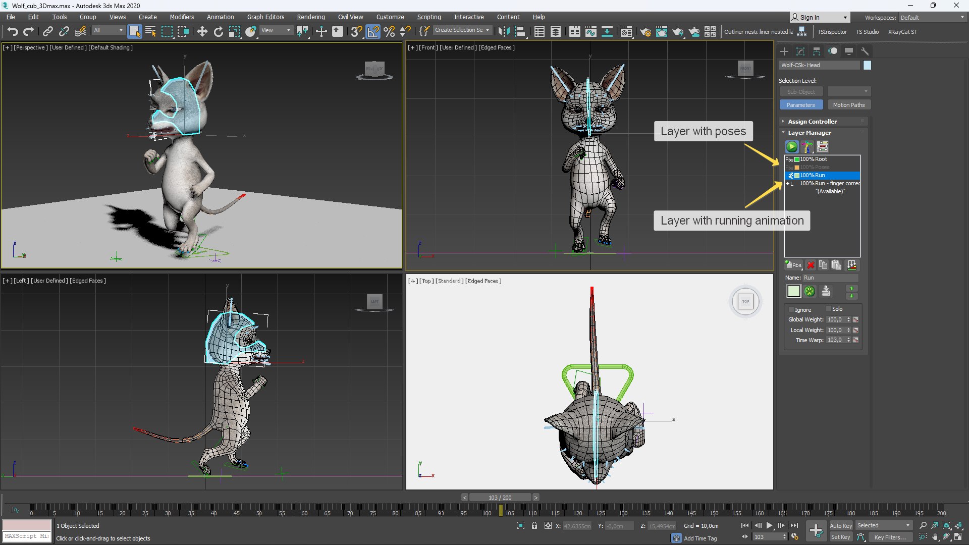 3D Wolf Cub model - TurboSquid 2038174