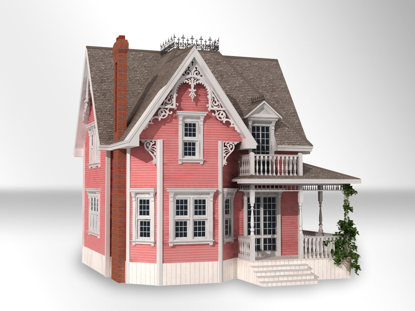 Queen Victorian Style House Model - TurboSquid 1156339