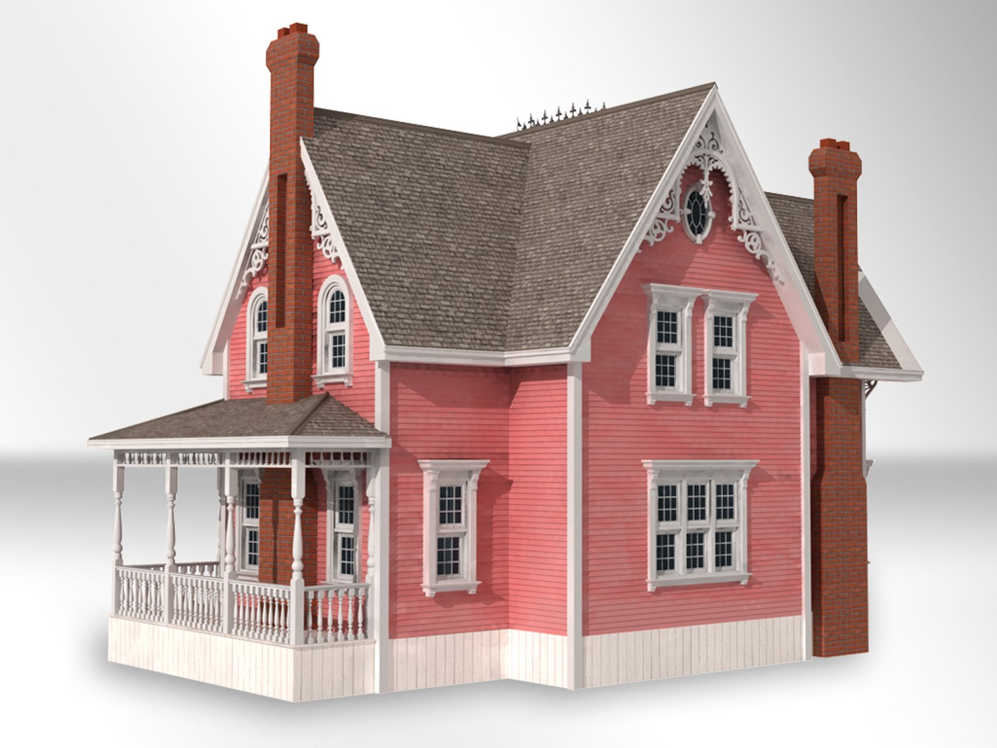 Queen Victorian Style House Model - TurboSquid 1156339