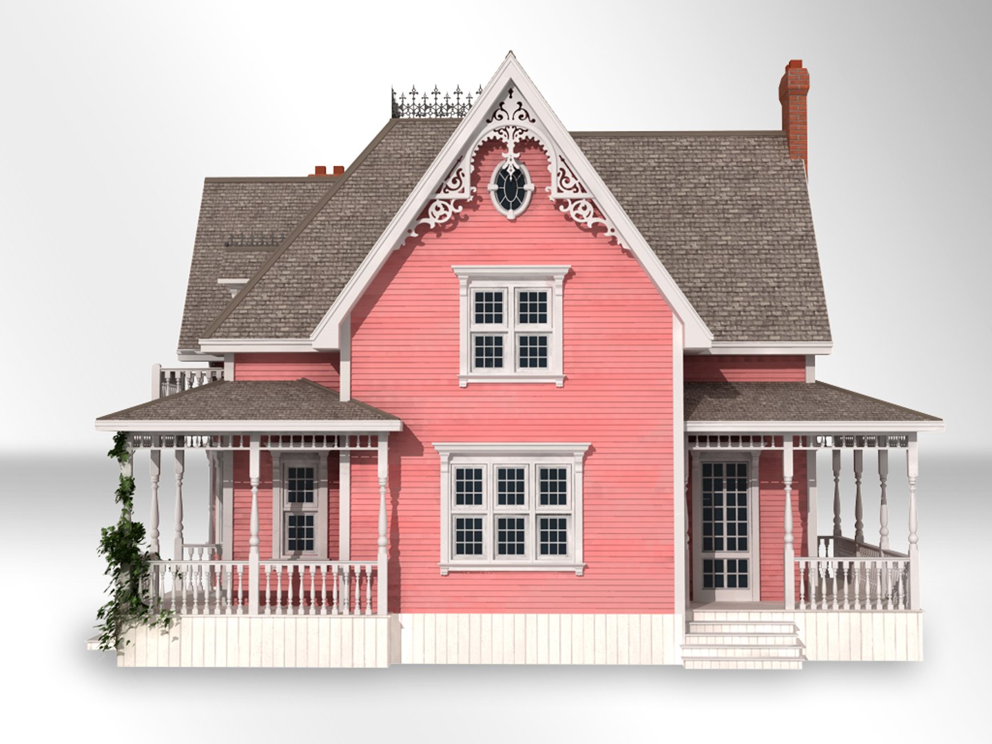 Queen Victorian Style House Model - TurboSquid 1156339