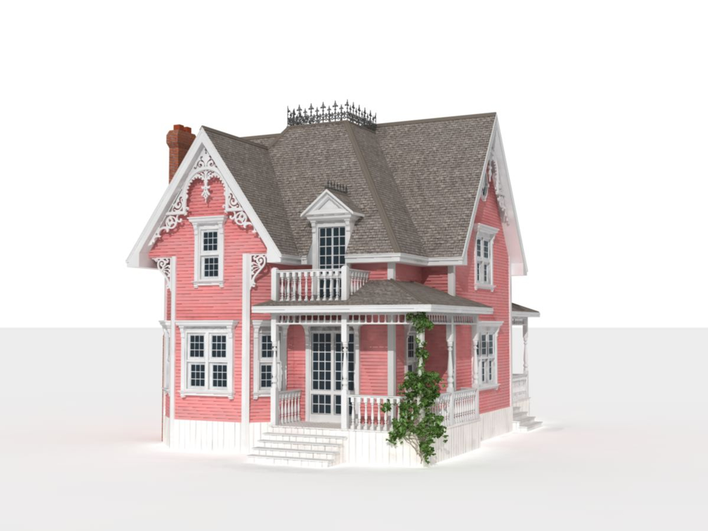 Queen Victorian Style House Model - TurboSquid 1156339