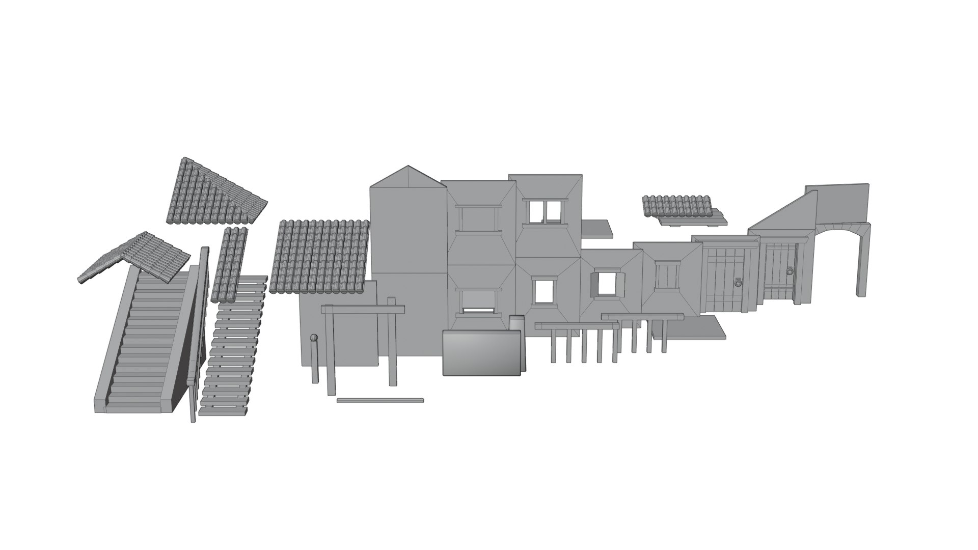 Asset Pack Vol 4 - Modular Ancient Greek Poor House 3D Model ...