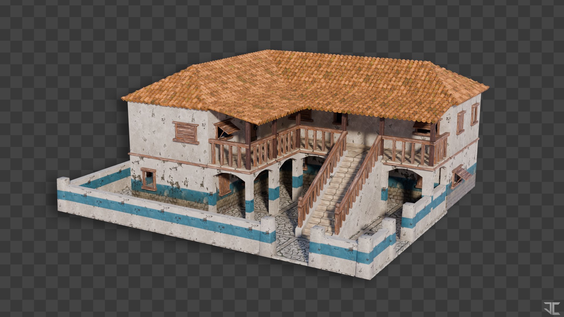 Asset Pack Vol 4 - Modular Ancient Greek Poor House 3D Model ...