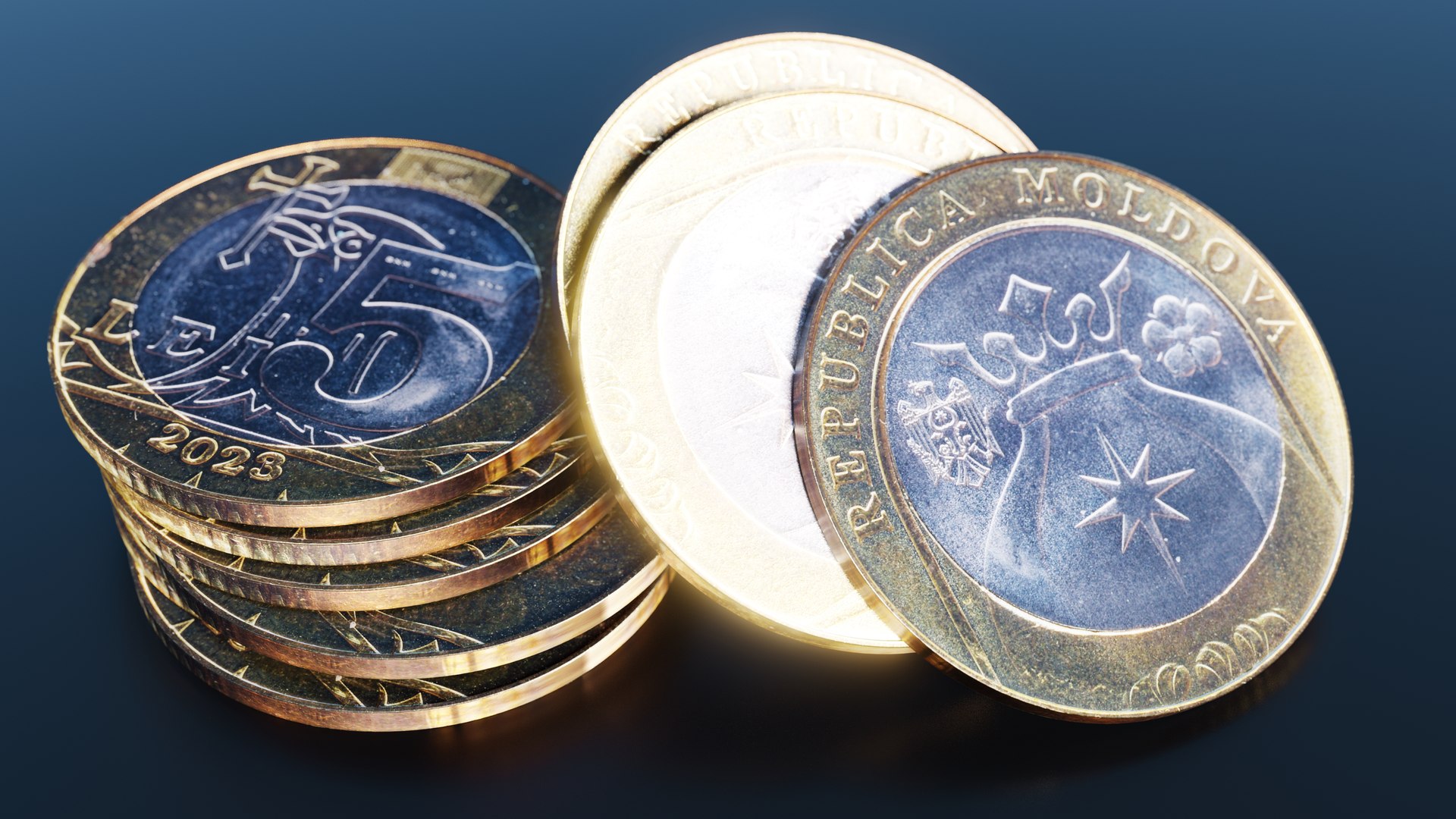 3D Model Moldovan Leu Coin - TurboSquid 2286726