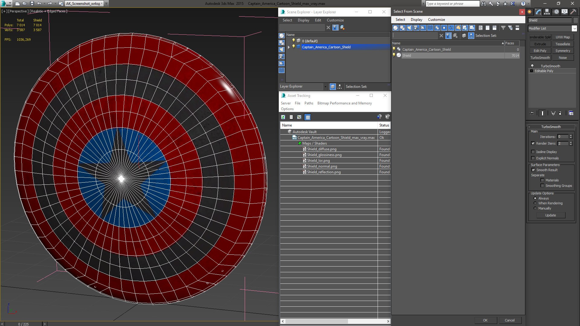 Captain America Cartoon Shield 3D model - TurboSquid 2059173