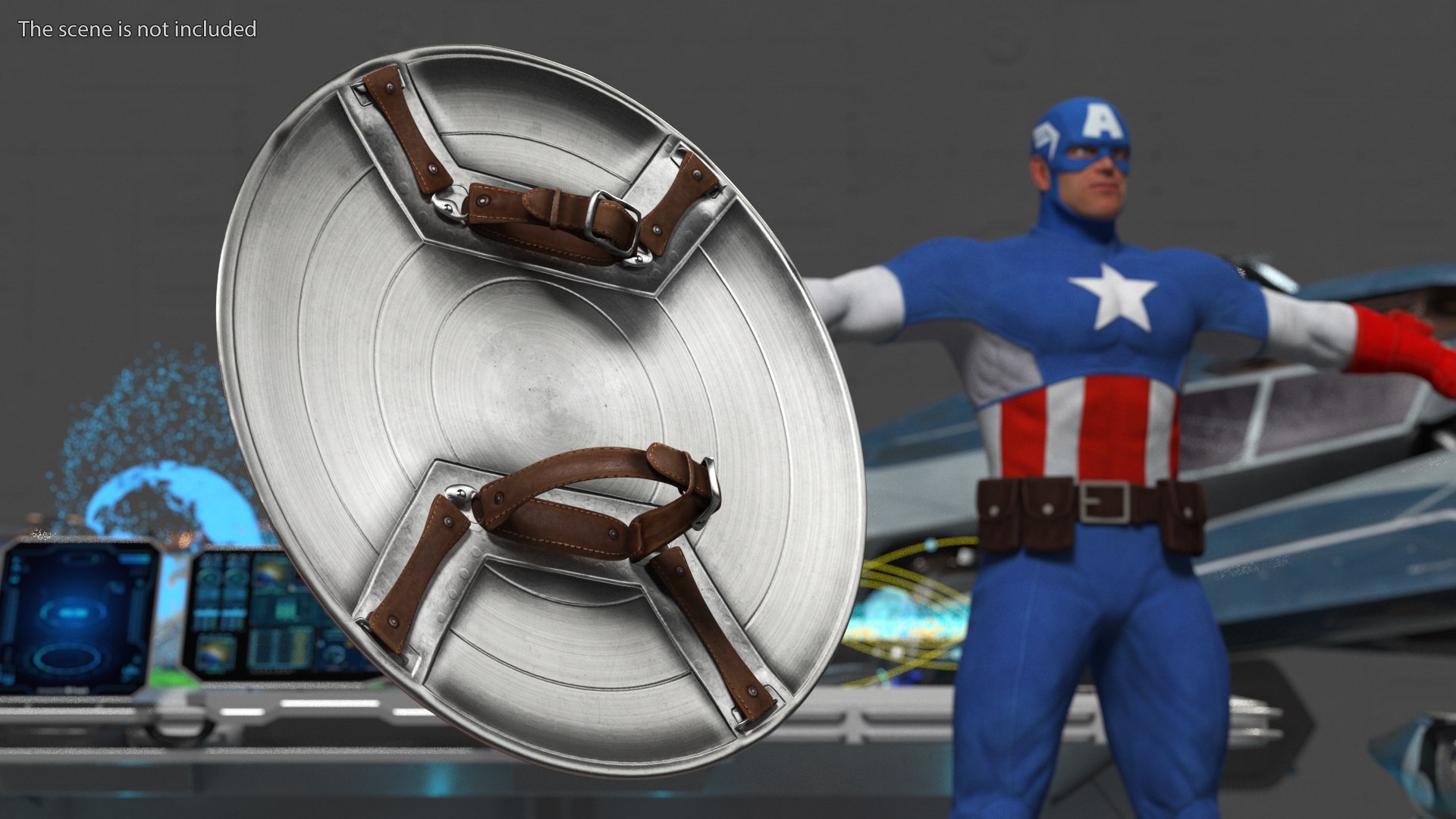 Captain America Cartoon Shield 3D model - TurboSquid 2059173