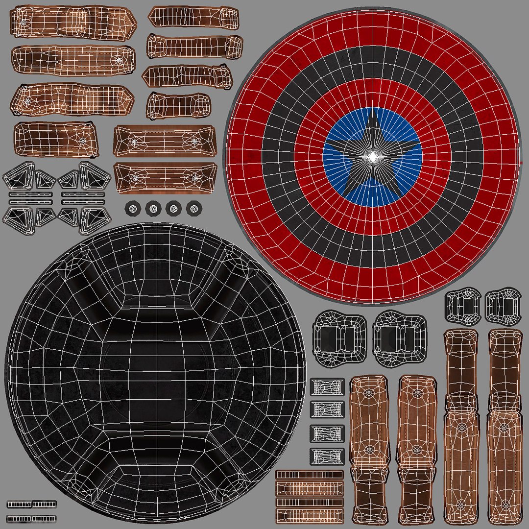Captain America Cartoon Shield 3D model - TurboSquid 2059173