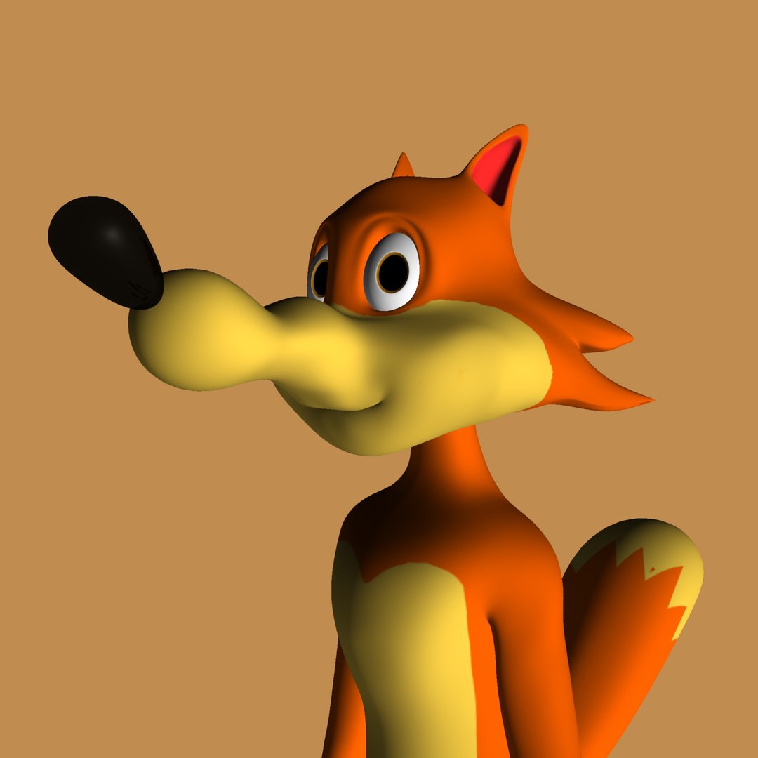 Fox cartoon 3D model - TurboSquid 1277223