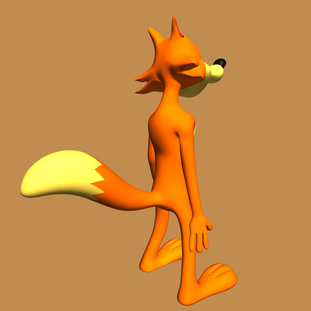 Fox cartoon 3D model - TurboSquid 1277223