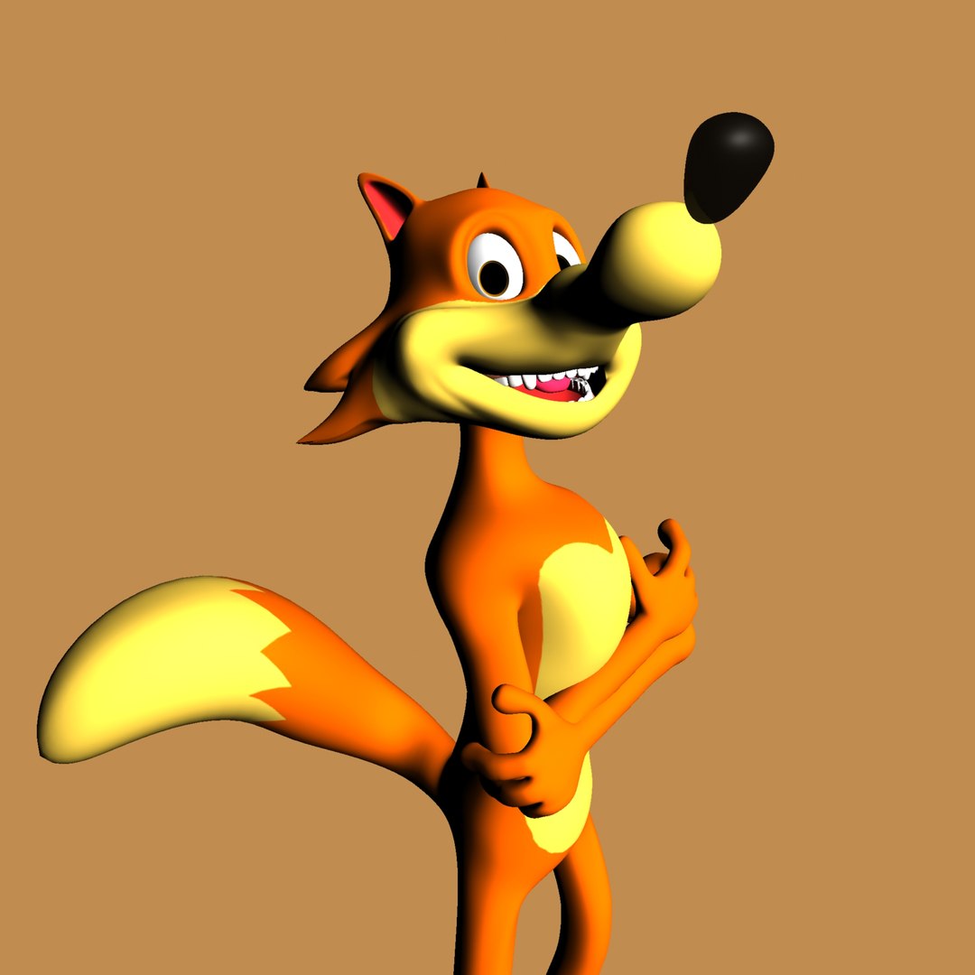 Fox cartoon 3D model - TurboSquid 1277223