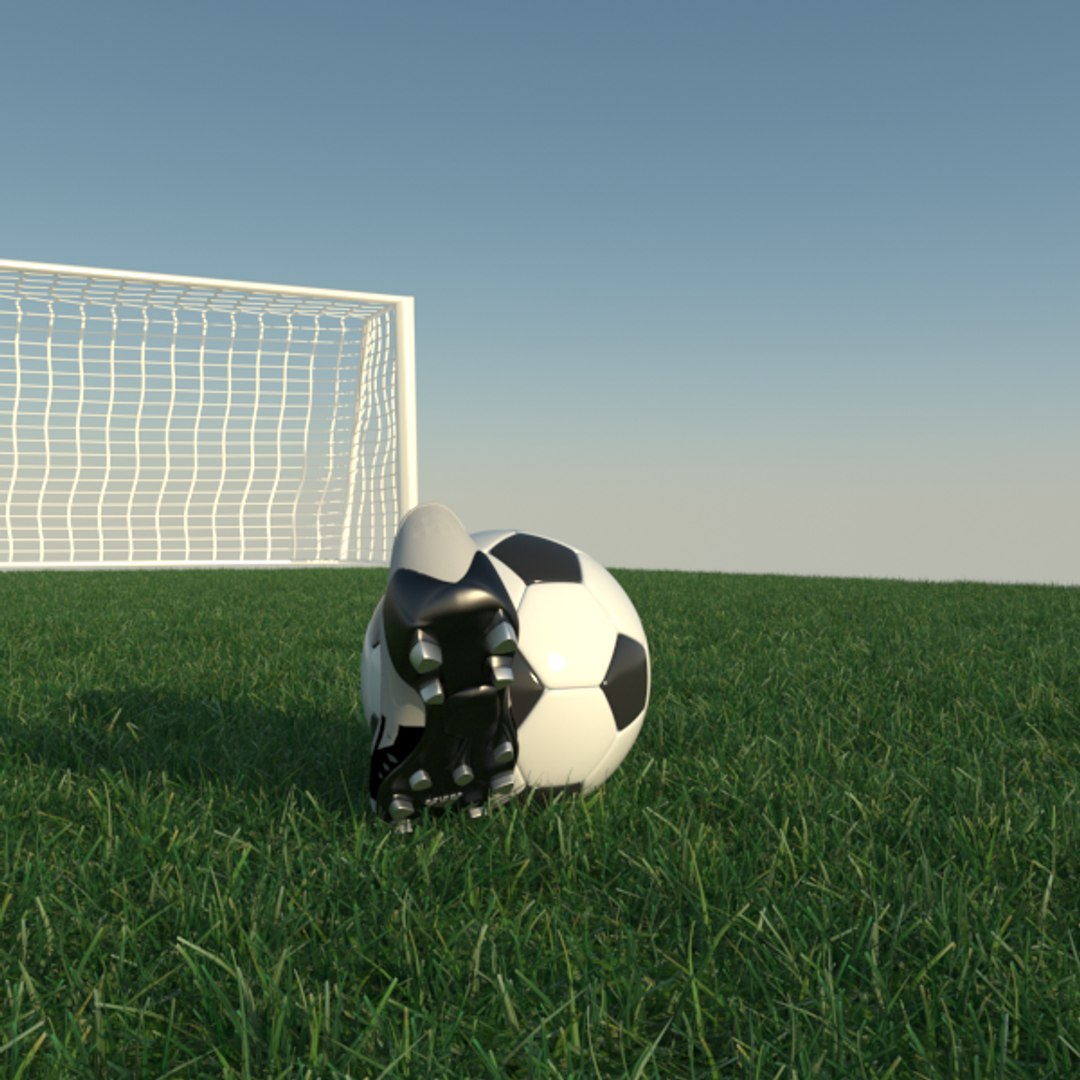 3d Realistic Football Scene