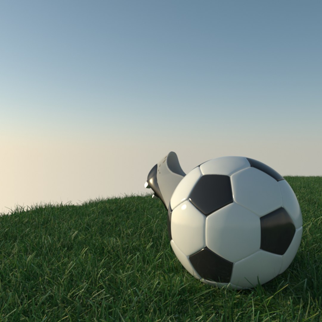 3d Realistic Football Scene