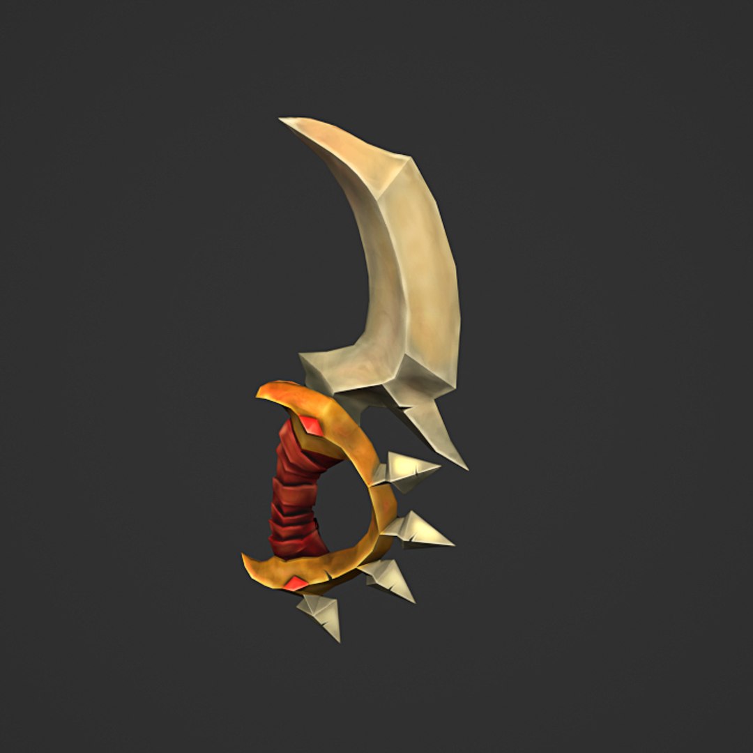 3d Model Knife Stylized