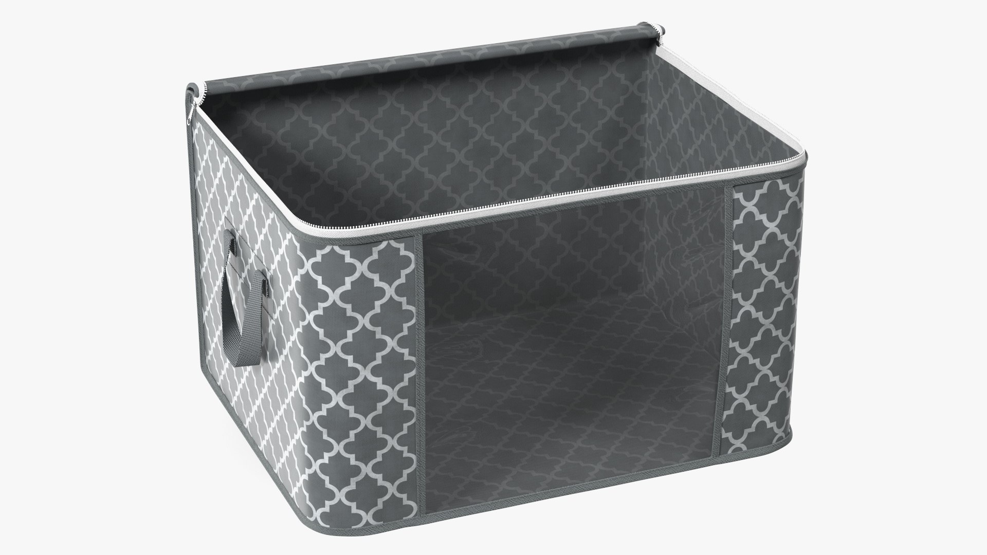 3D Windowed Storage Bin Grey Empty Open Model - TurboSquid 2131535