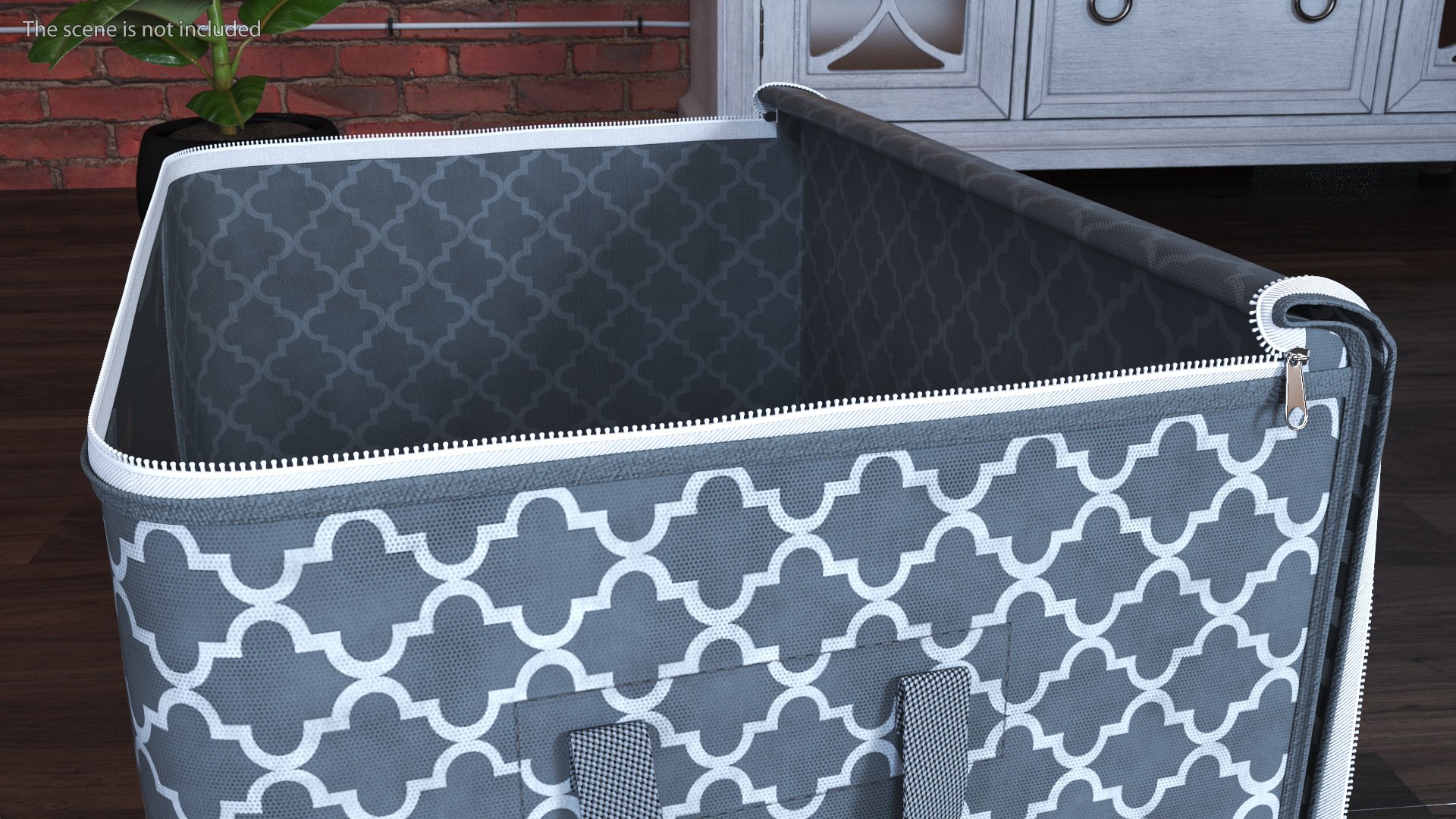 3D Windowed Storage Bin Grey Empty Open Model - TurboSquid 2131535